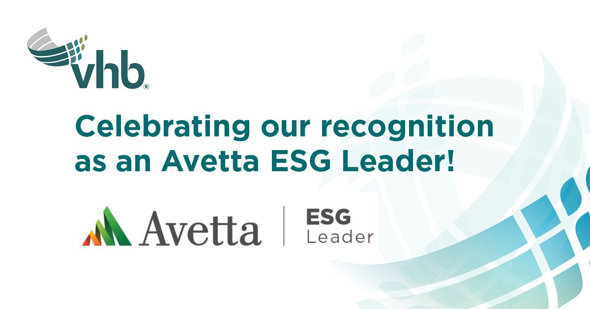 News | VHB Recognized as Avetta ESG Leader | VHB