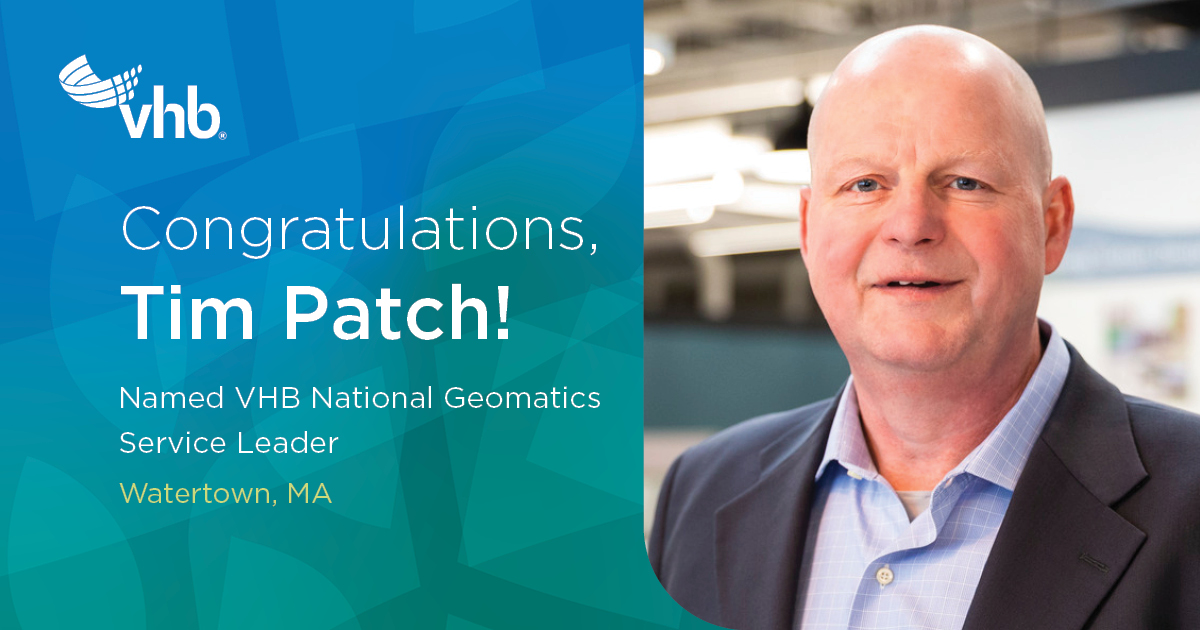 News | Tim Patch Named VHB National Geomatics Service Leader | VHB